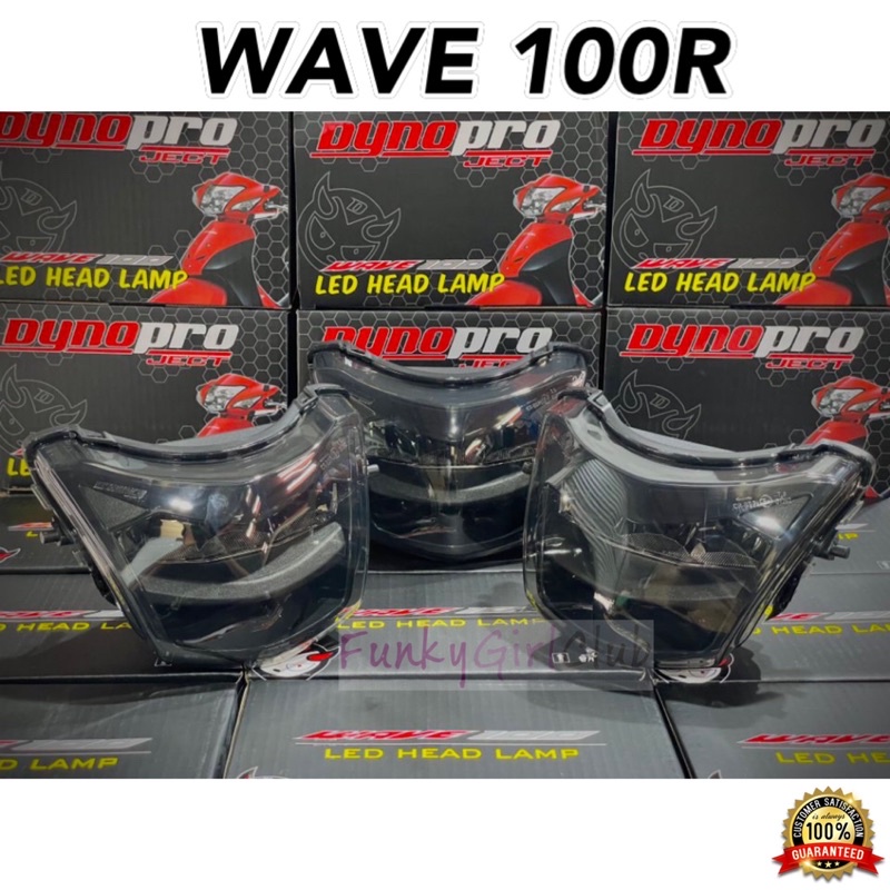 DYNOPRO WAVE 100R W100R HEADLAMP LED HEAD LAMP LIGHT W100 R WAVE100R ...