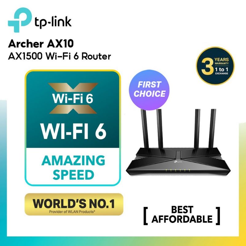 (USED) Tp-Link Archer Ax10 Ax1500 Wi-Fi 6 Modem Router Wifi 5 Switch ...