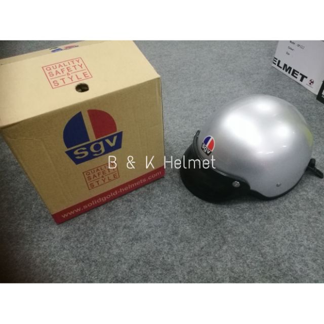SGV WING HELMET HALF CUT / STENG SILVER | Shopee Malaysia