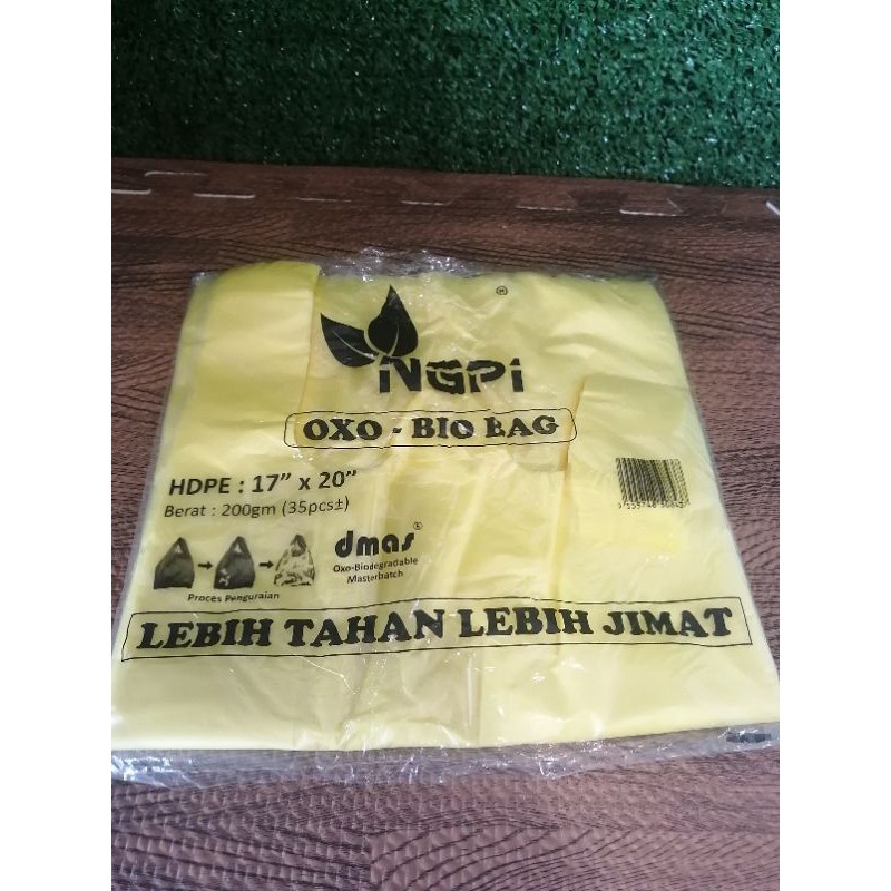 Color Singlet Plastic Bag NGPI OXO Bio Bag HDPE Plastic Packaging Green ...