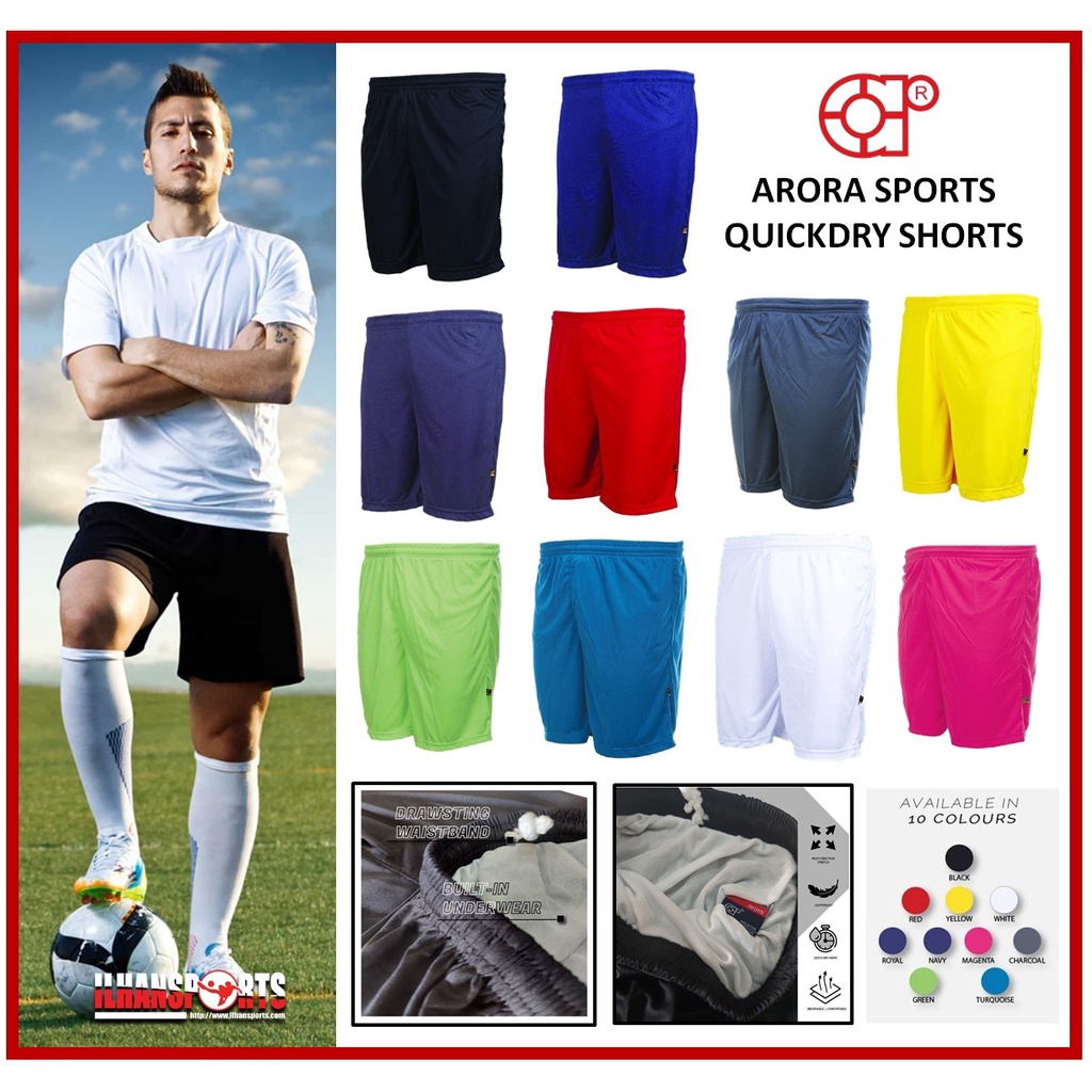 CLEAR STOCK | ORIGINAL ARORA BASIC SHORT PANTS | SELUAR FUTSAL | SELUAR ...