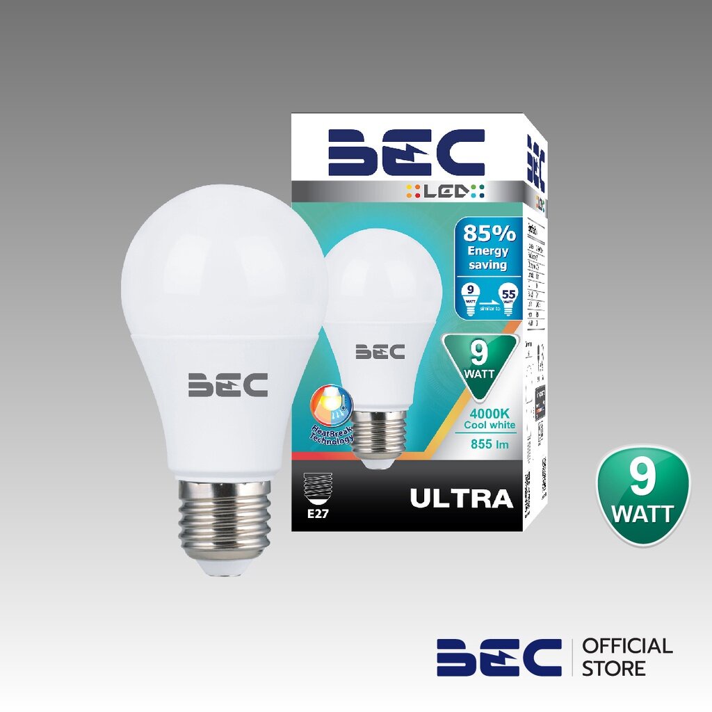 BEC LED Bulb Light Model Ultra 9W 11W Warm White Cool And Daylight ...