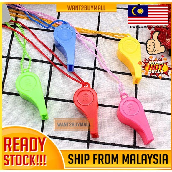 🇲🇾 🏆Hot Selling🔥 Plastic Whistle Wisel Thick Belt Rope Children Safety ...