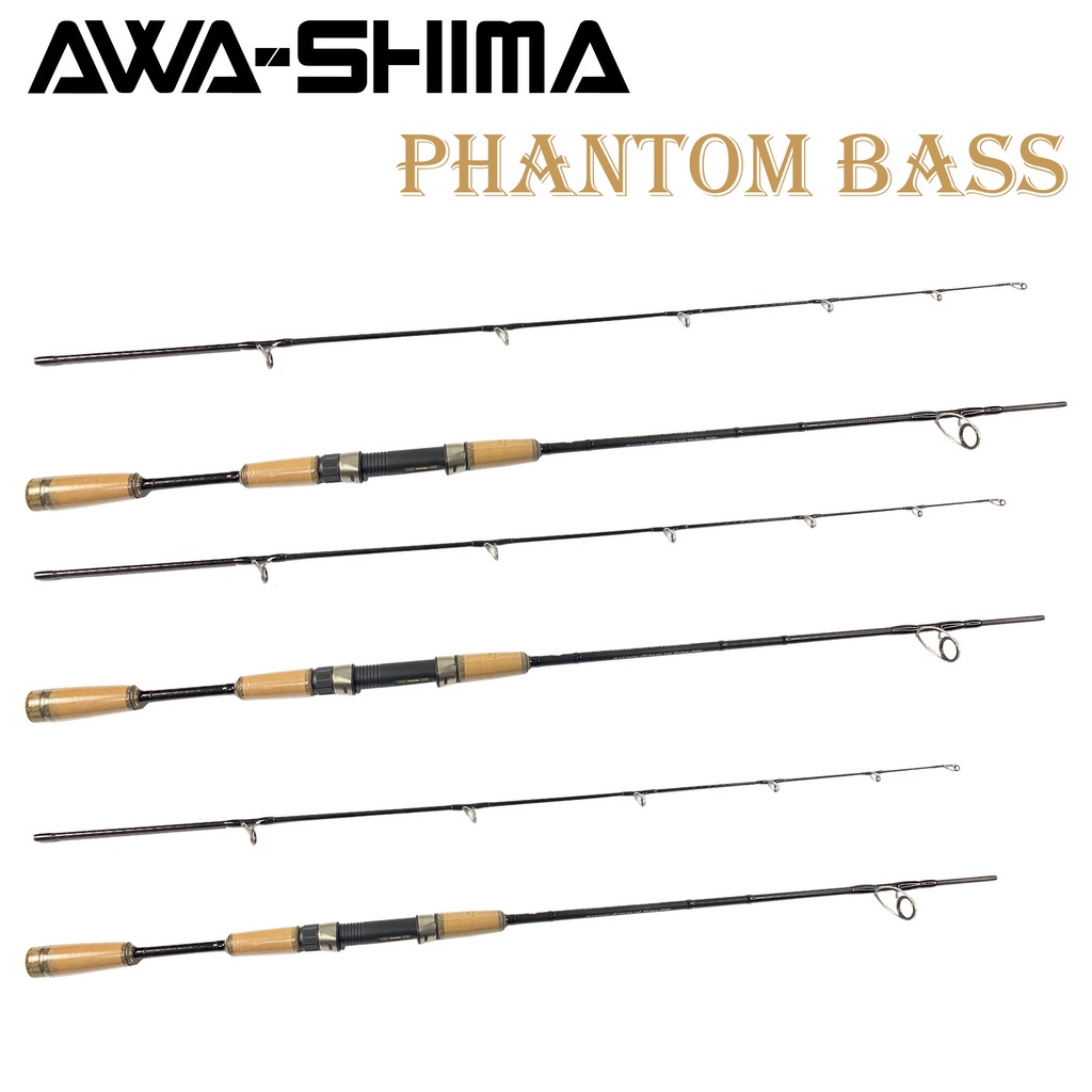 AWA-SHIMA fishing rod PHANTOM BASS S602 S662 S702 2 PCS SPINNING ROD ...