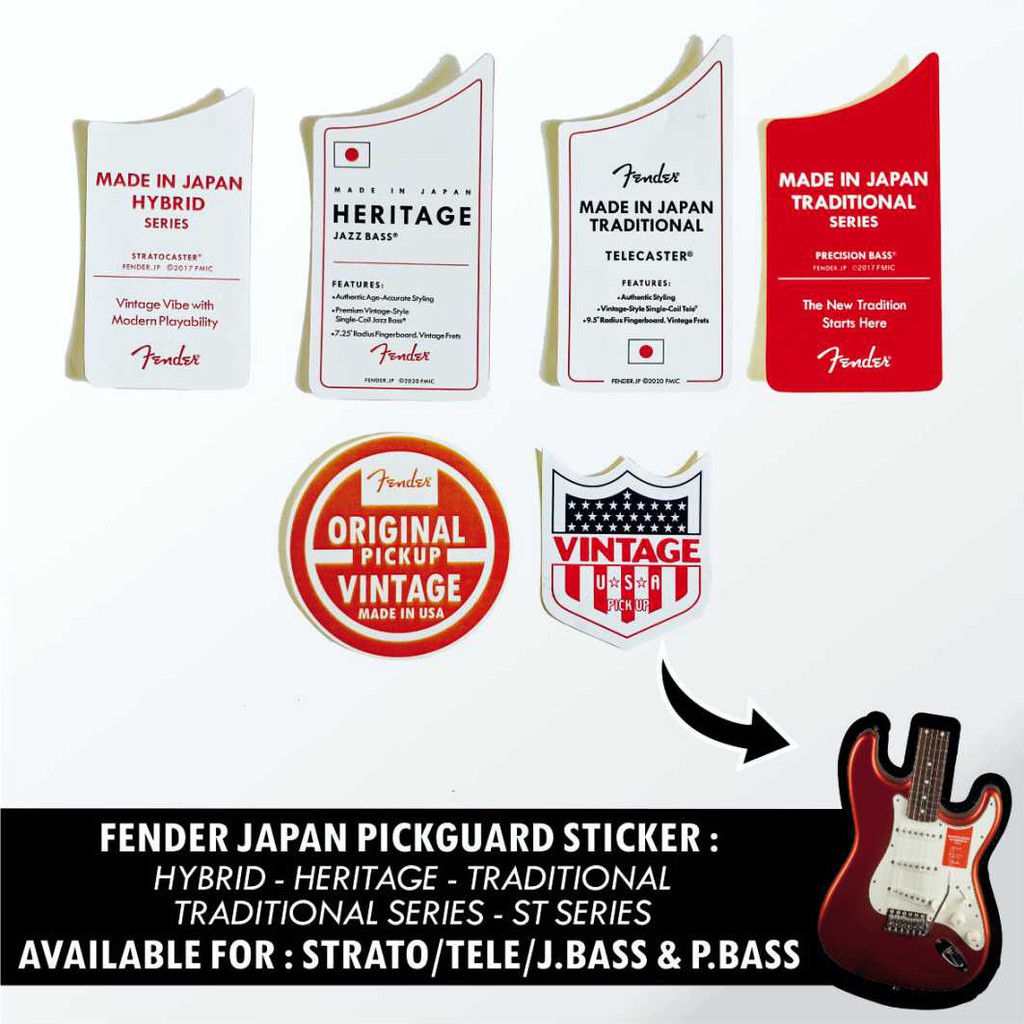 Fender Japan Guitar And Bass Pickguard Sticker Set Pickguard | Shopee ...