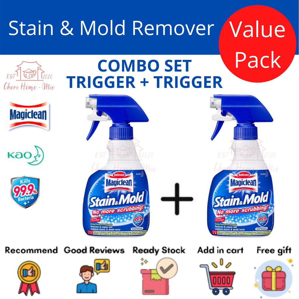Kao Magiclean Stain & Mold Remover Trigger & Refill 400ml 除霉剂 | Shopee ...