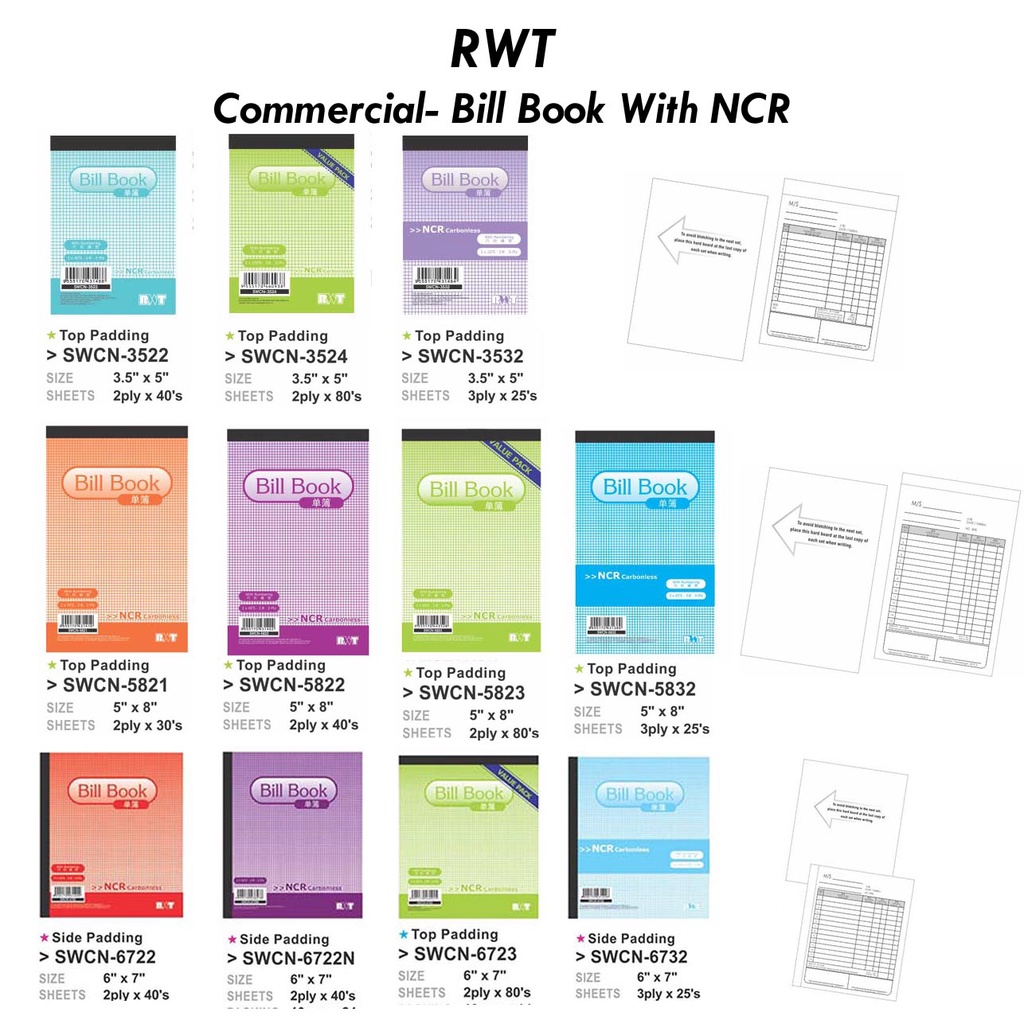 RWT- Commercial- Bill Book With NCR | Shopee Malaysia