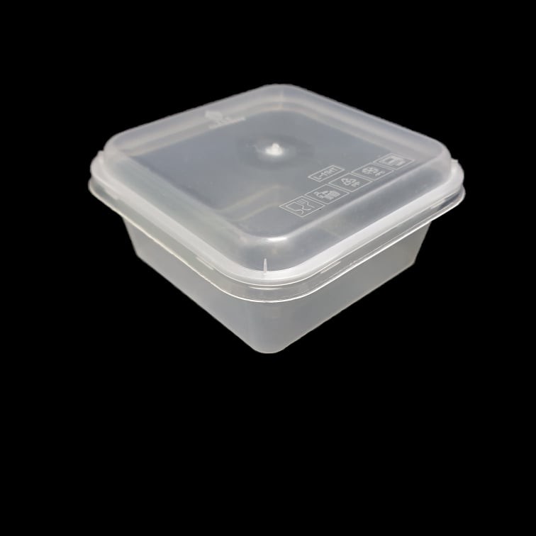 (50pcs±) SQ 350 Square Disposable Plastic Food Container TLT Clear ...