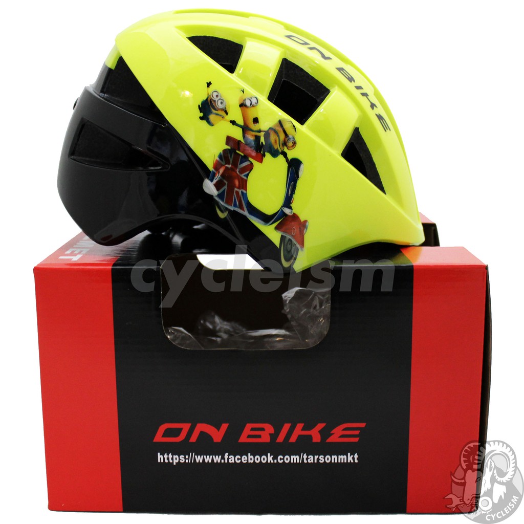 On Bike Kids Sport Bicycle Helmet Minion Children Bicycle Helmet ...