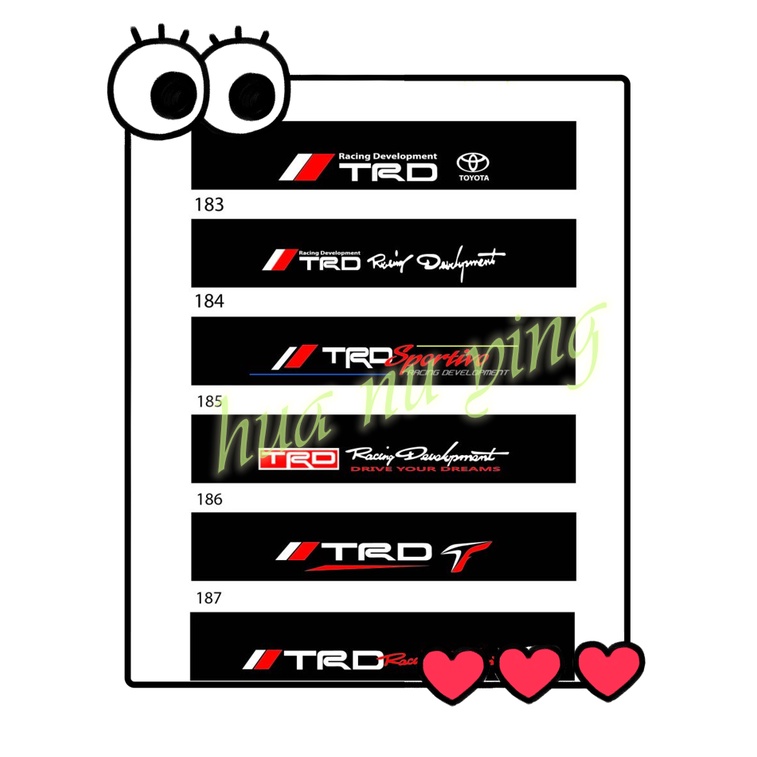 Toyota TRD Windshield Sticker 52inch x 10inch | Shopee Malaysia