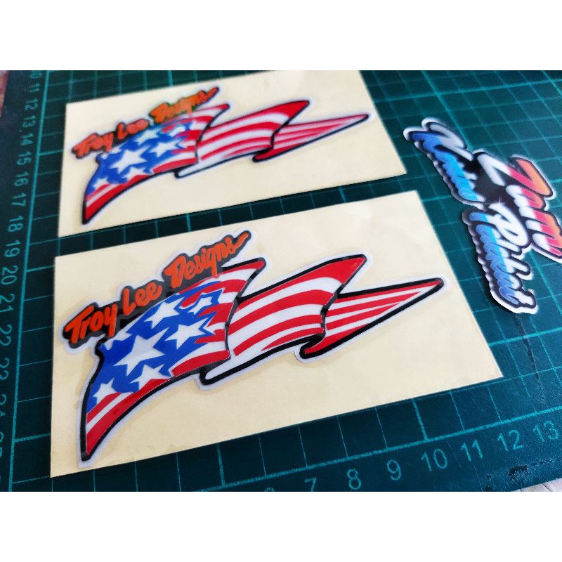 STICKERS TROY LEE DESIGNS USA FLAG PANTUL CAHAYA STICKER TLD | Shopee ...