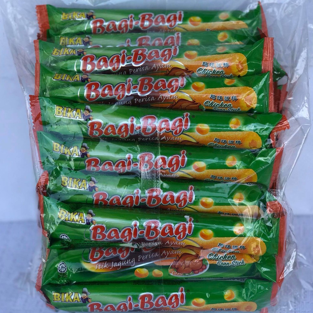 10g x 40pcs Bika Bagi-Bagi Corn Stick, Jejari/Stik Jagung [Chocolate ...