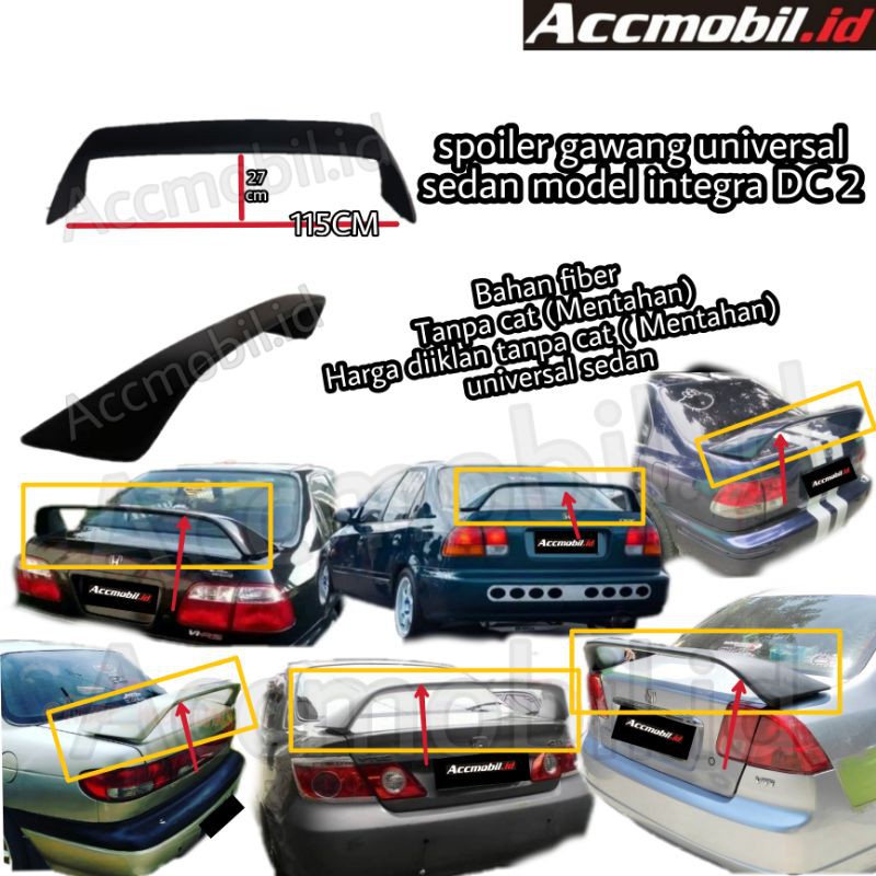 Universal goal spoiler integra Dc2 DC 2 fiber spoiler model without ...