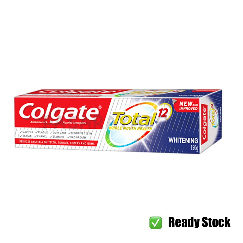 COLGATE Total 12 Toothpaste - Whitening (150g) | Shopee Malaysia