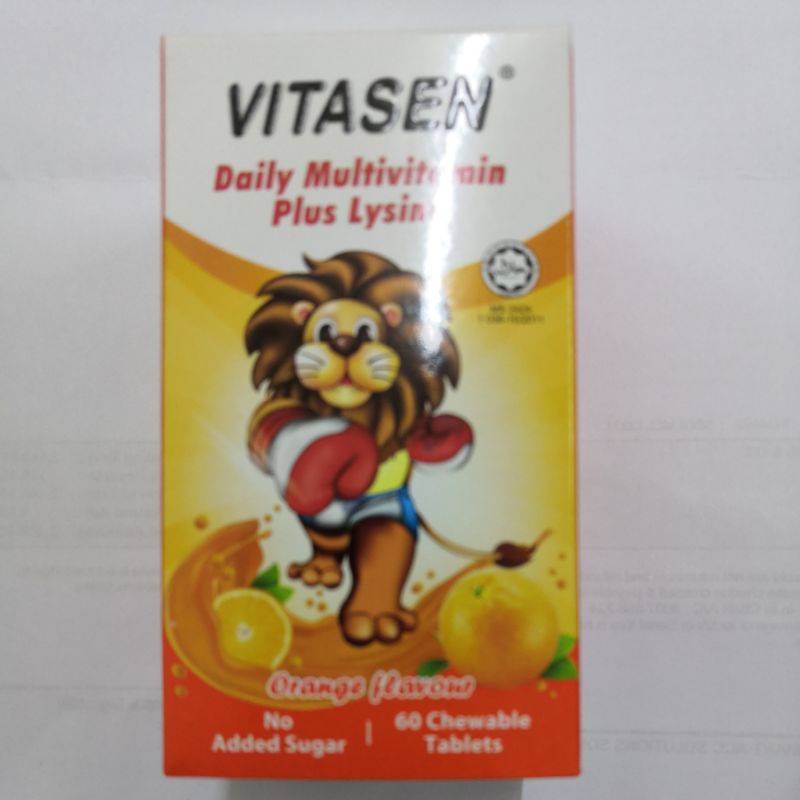 VITASEN MULTIVITAMIN 60S PLUS LYSINE ORANGE TAB 60s EXP 10 2025 ...