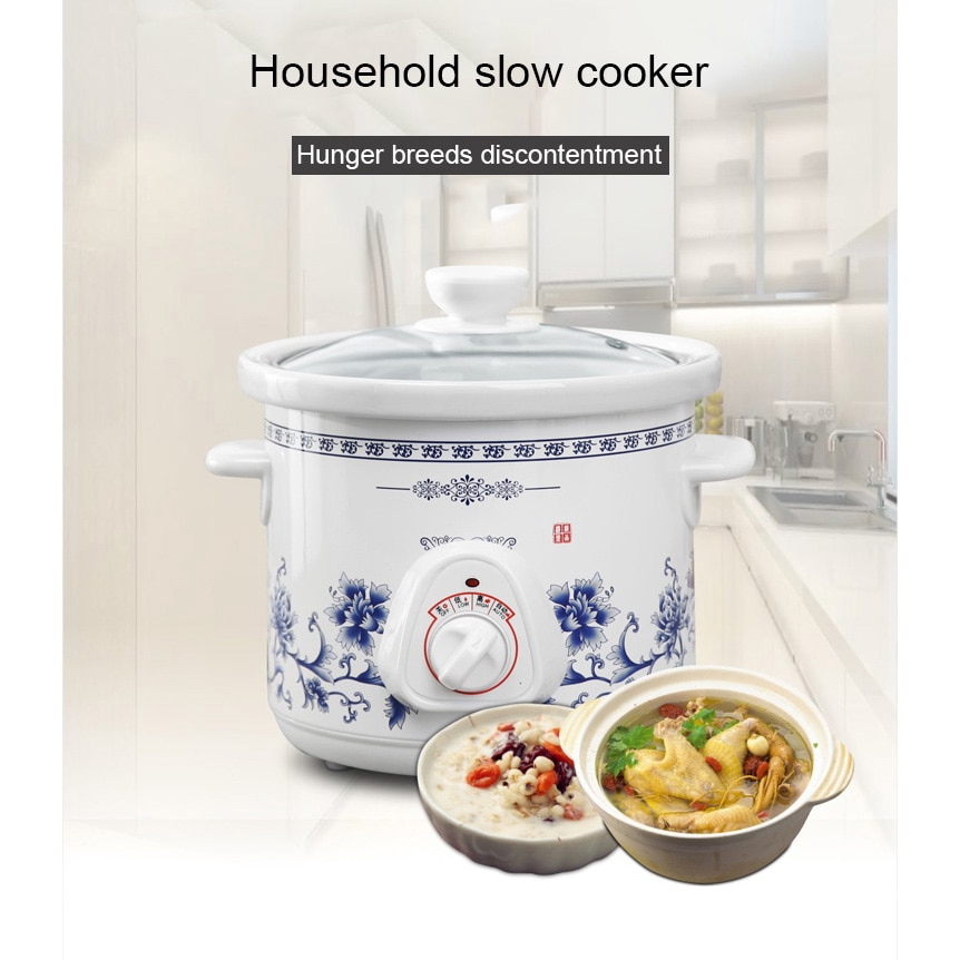 Household Electric Mini Slow Cooker 140W Mini Mechanical Timer Stewing ...