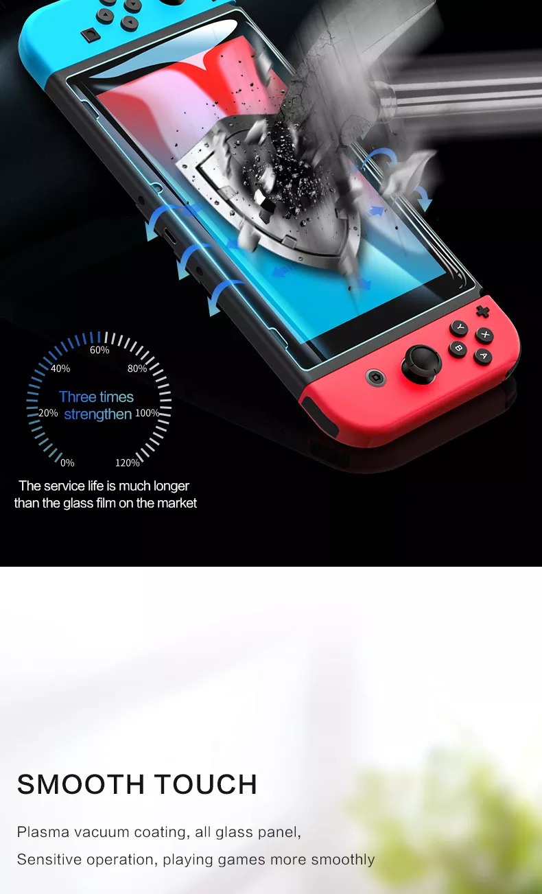 SmartDevil NS Screen Protector For Nintendo Switch OLED / Switch lite / Switch V2 Full Coverage ...