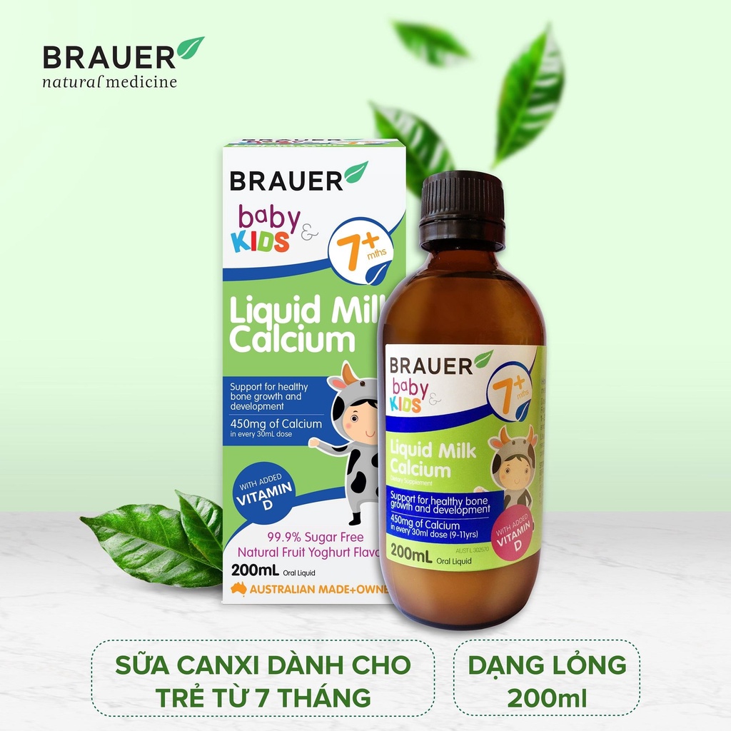 Brauer liquid milk calcium. Supplement calcium + vitamind3 for children ...