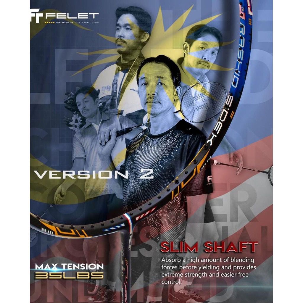 Felet The Legend Rashid Sidek (blue) Badminton Racquet 3u 86+-gram 4u ...