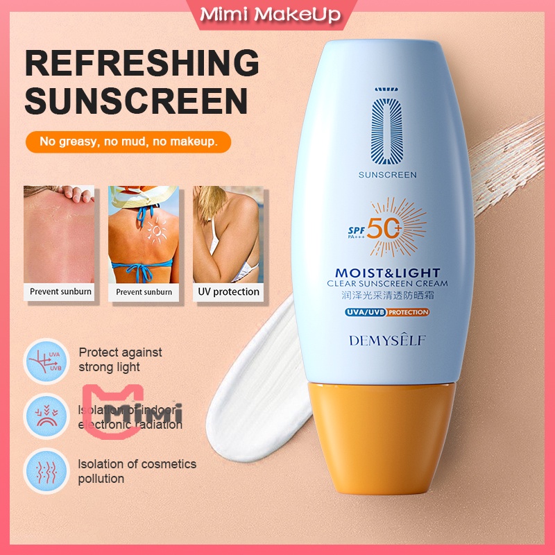 Demyself Intensive UV Sunscreen SPF 50+ PA+++ Moisturizing Whitening Sunblock Cream Refreshing ...