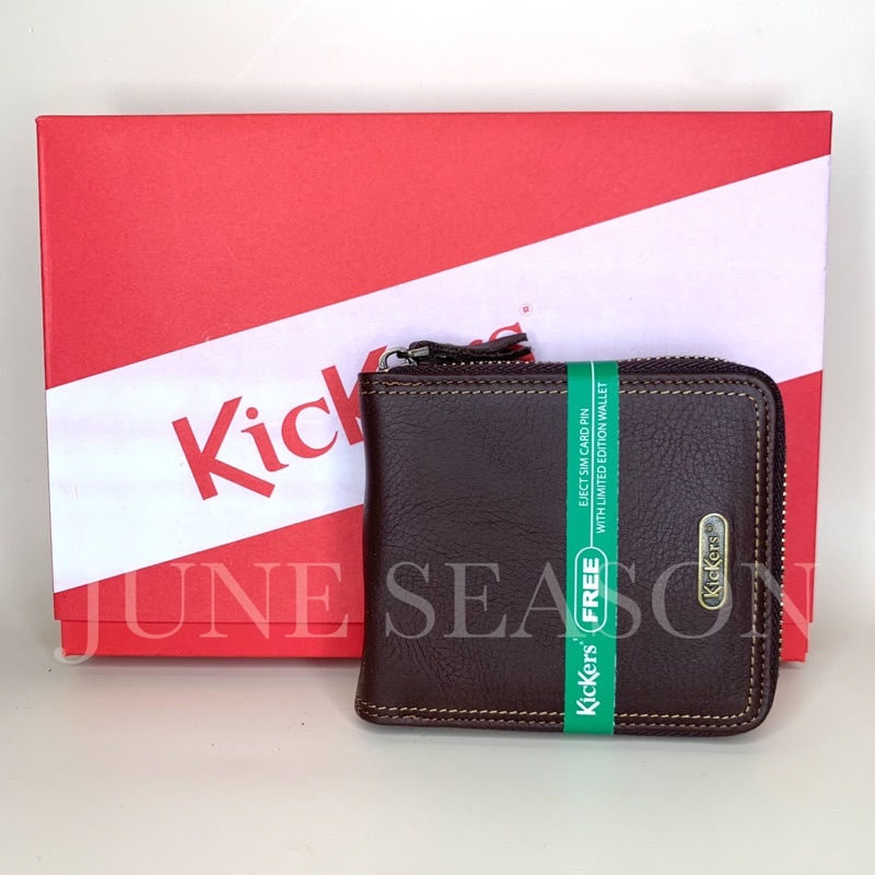 Kickers Zip Short Wallet Genuine Leather 100% Original abc (Z-51596 ...