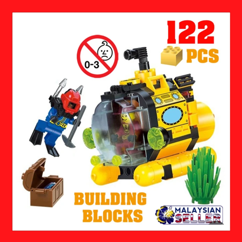 ENLIGHTEN - 122 Pcs Submarine Pirate Treasure Hunt Building Block Brick ...