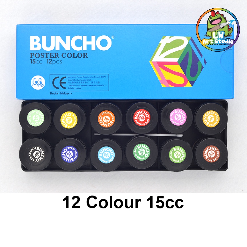 BUNCHO POSTER COLOUR (12 COLOURS, 18 COLOURS) | Shopee Malaysia