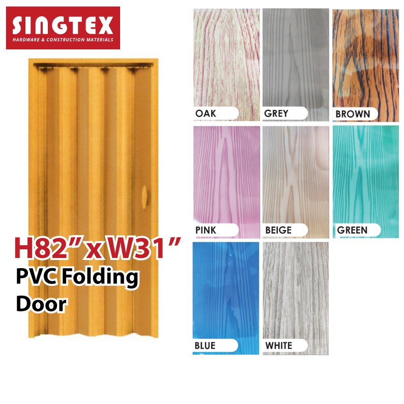 [READY STOCK] PVC Folding Door | DIY House Door | Foldable Door PVC ...