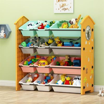 Children's toy storage rack toy shelf baby bookshelf racks multi-layer ...