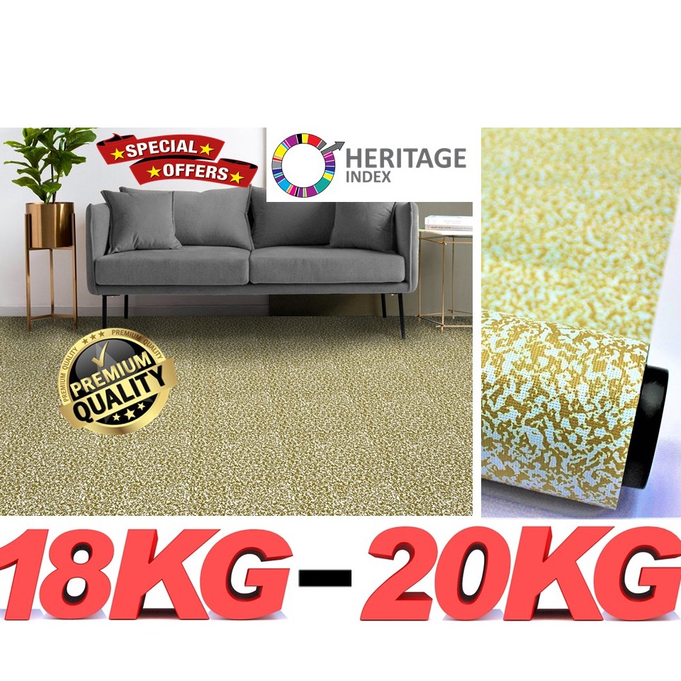 Tikar Getah 20m x 1.83m (6 kaki) Tebal 0.4mm PVC Vinyl Carpet Flooring ...