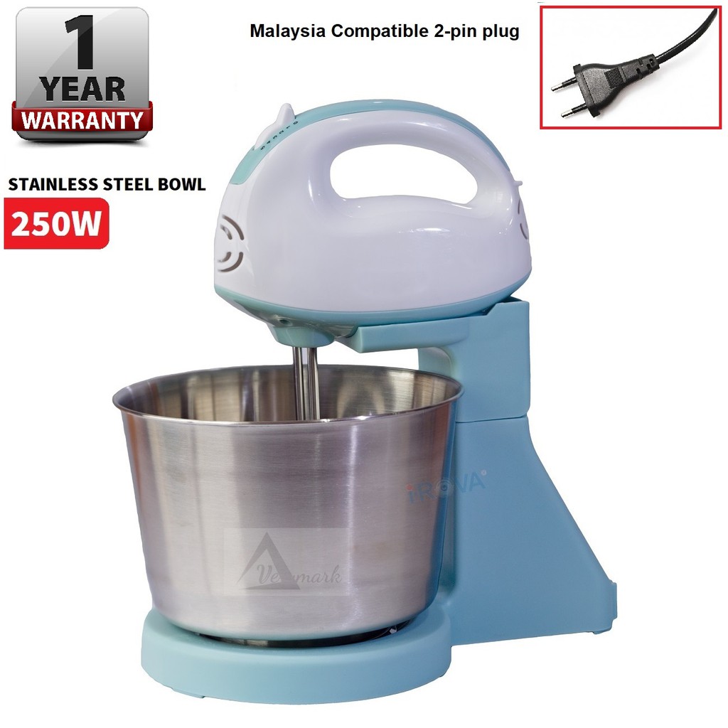 260W Powerful 5 speed Detachable Hand Stand Mixer Stainless Steel Bowl ...