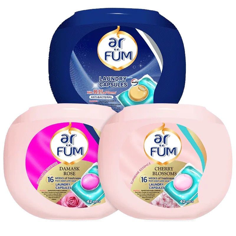 🇲🇾 ar FÜM Walch 42pcs Laundry Capsule Pods anti-bacterial 12g Fabric ...