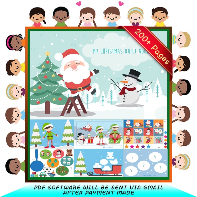 200+ Page A9 My Christmas Busy Book Activity Quiet Books Preschool ...
