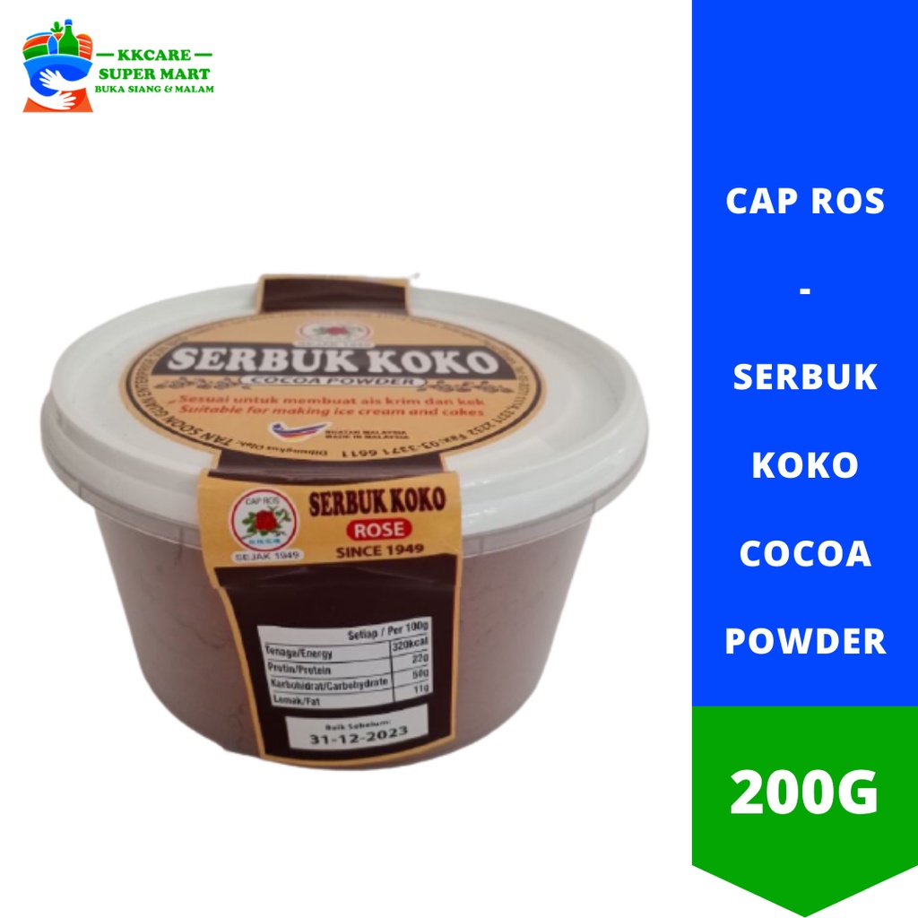 Cap Ros - Serbuk KOKO / Cocoa Powder - 200g | Shopee Malaysia