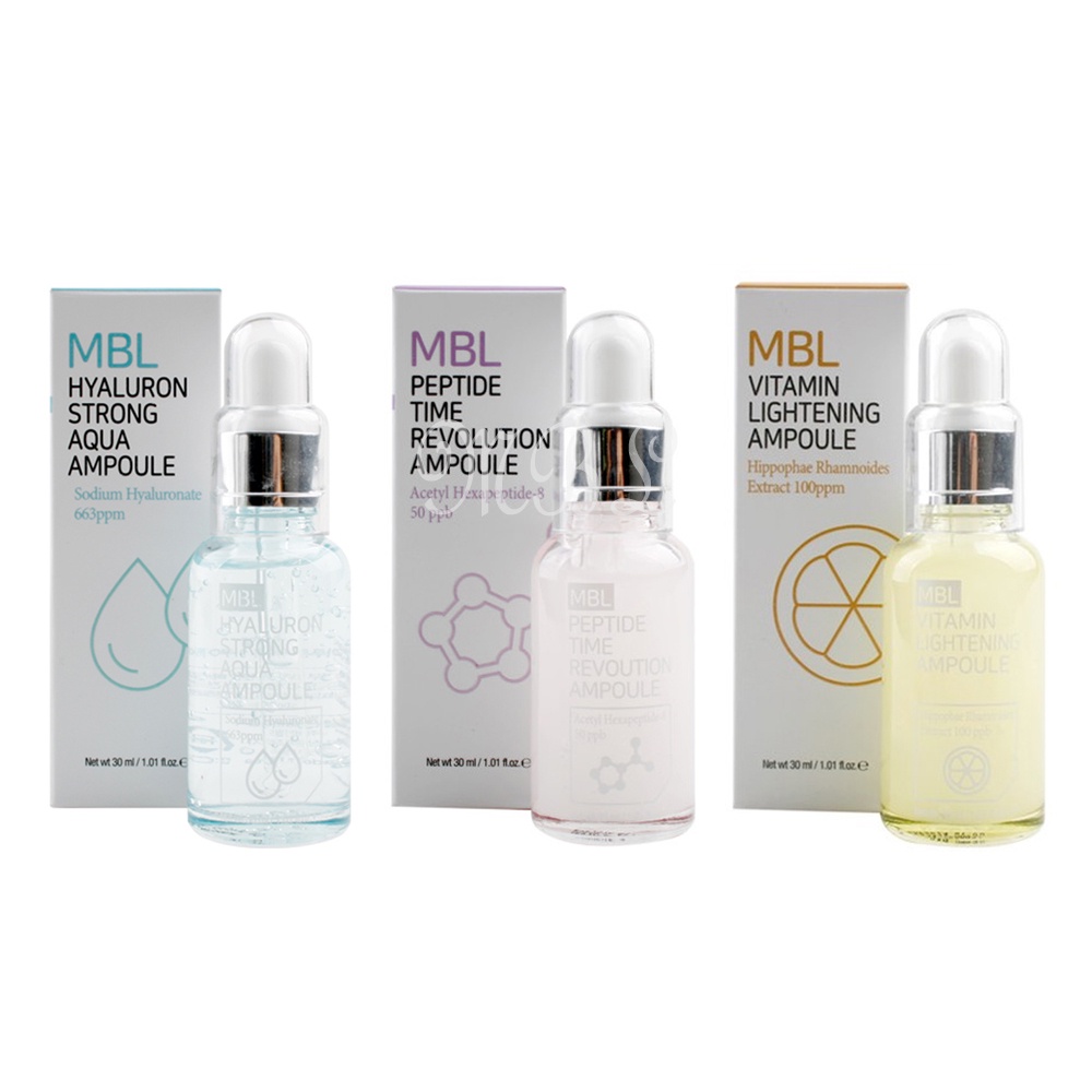 MBL AMPOULE 3 TYPE 30ml - HYALURON STRONG AQUA AMPOULE / VITAMIN ...