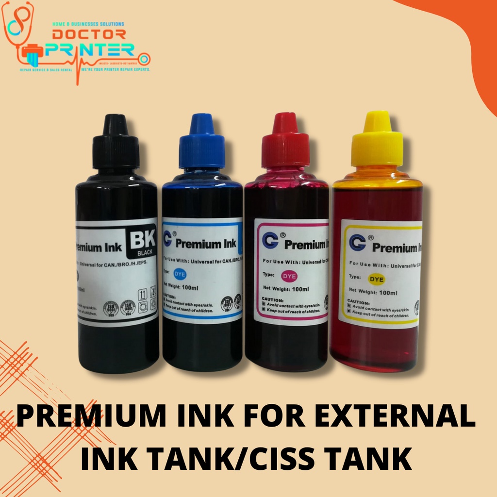 PREMIUM INK FOR EXTERNAL INK TANK / CISS TANK | Shopee Malaysia