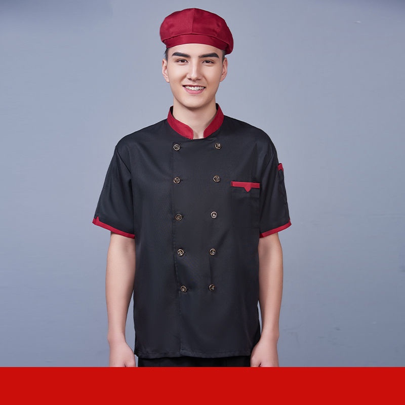 Chef Uniform Chef Clothes Short Sleeve White Shirt Chef Jacket Summer ...