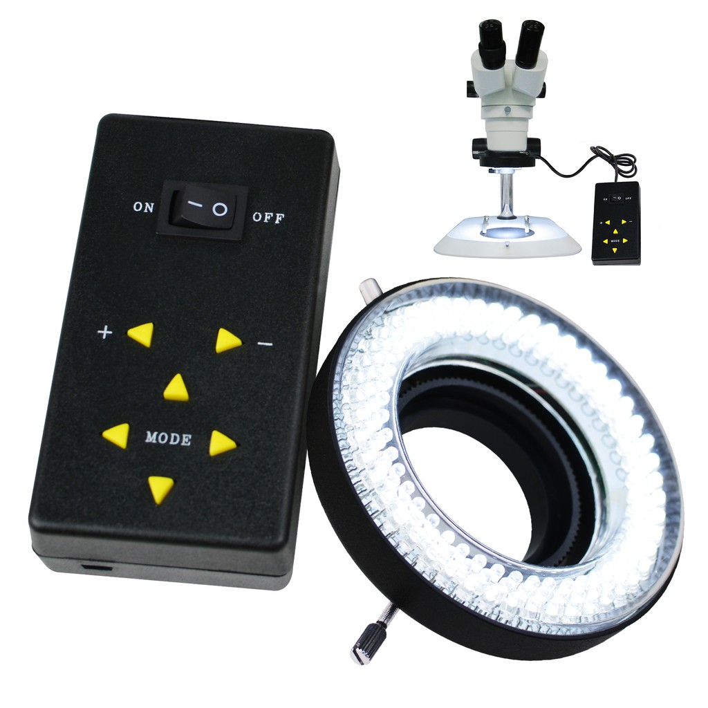 144 LED Microscope Camera Ring Light (4 zone control 61mm MaxDia ...