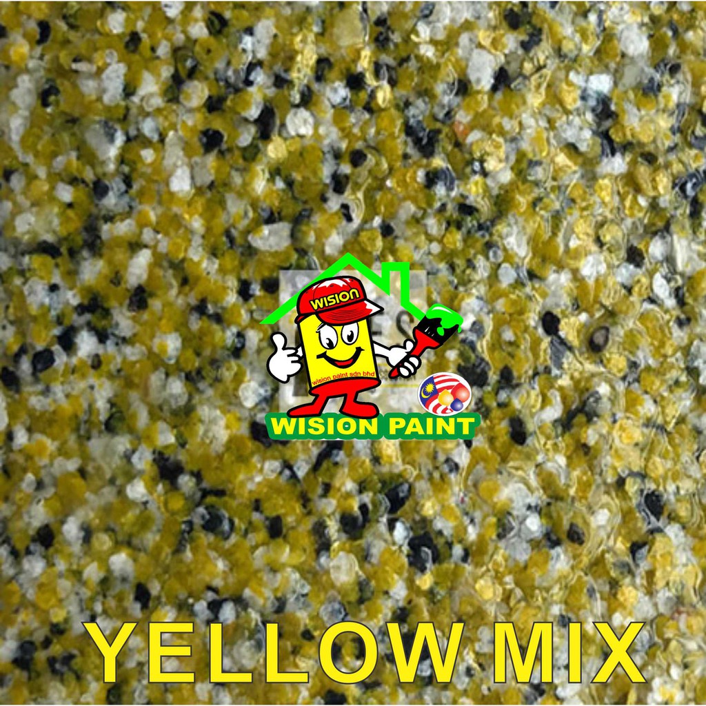 YELLOW MIX ( 1KG )💥Ready Stock💥 Colour Flake Only | For Floor Wall ...