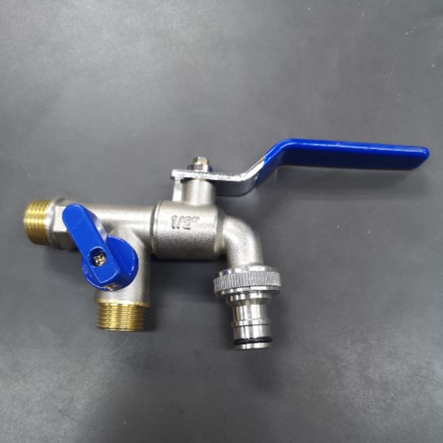 1/2" 2 way Union Bib Tap ( 100% brass ) | Shopee Malaysia
