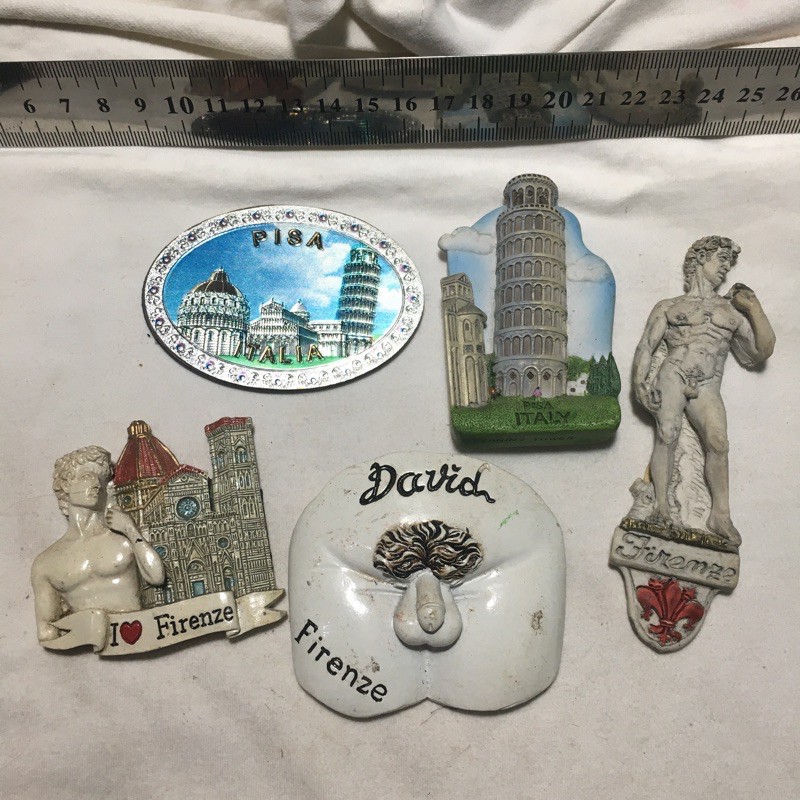 Original Florence and Pisa souvenirs, Italy refrigerator magnets ...