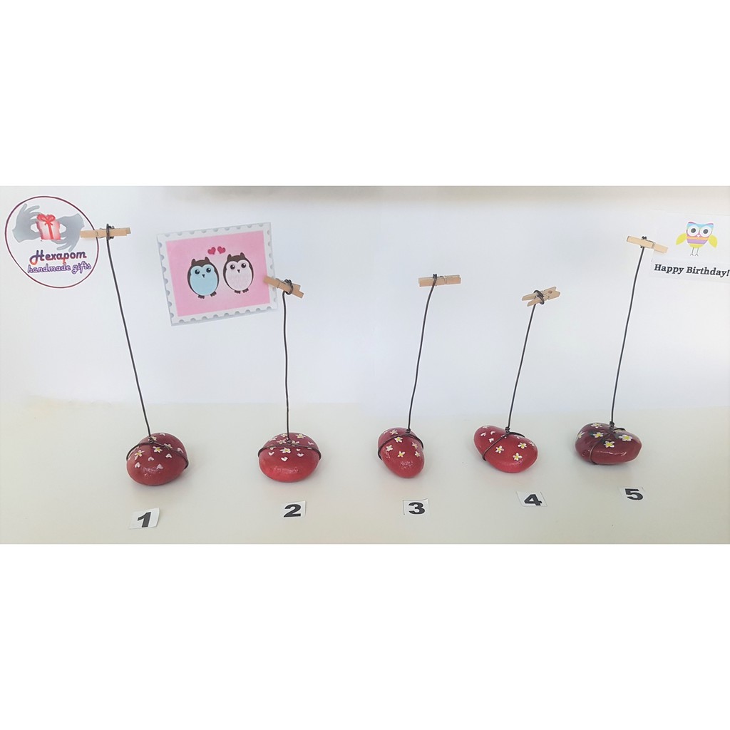 Paper Weight Stone with Notes Holder / Penindih Kertas Batu dengan ...