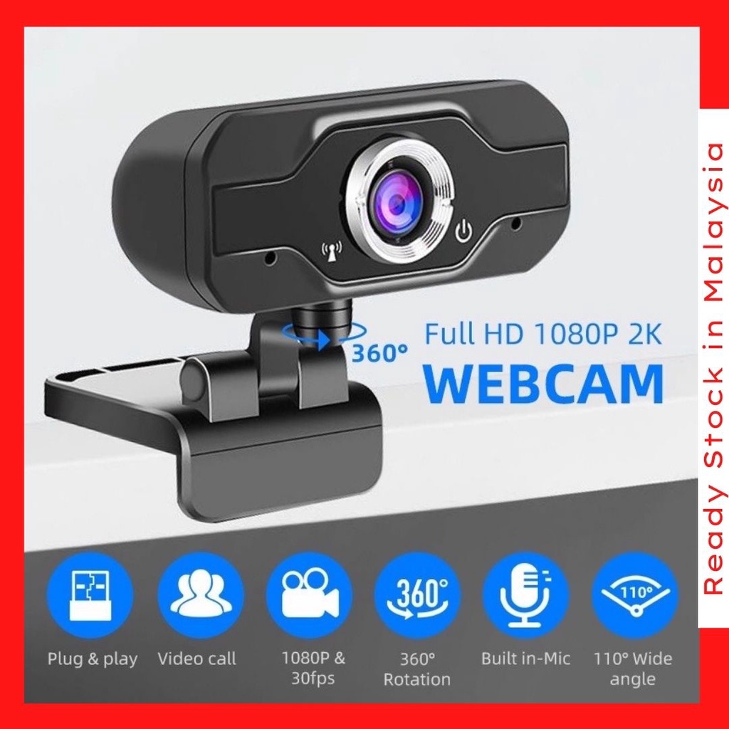 🔥Ready Stock🔥Webcam 1080P/2K Full HD Autofocus Web Camera with ...