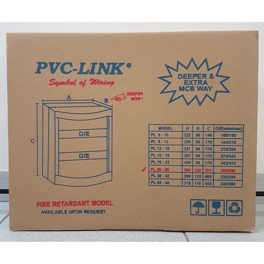 PVC-LINK 26-28Way Consumer Unit/MCB Box (Transparent Cover/ White Cover ...