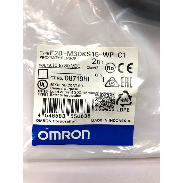 OMRON PROXIMITY SENSOR E2B-M30KS15-WP-C1 2M OMS | Shopee Malaysia