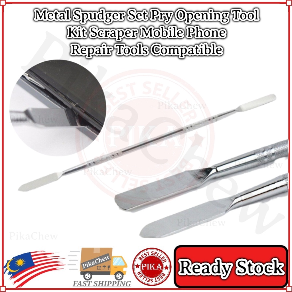 Metal Spudger Set Pry Opening Tool Kit Scraper Mobile Phone Repair ...