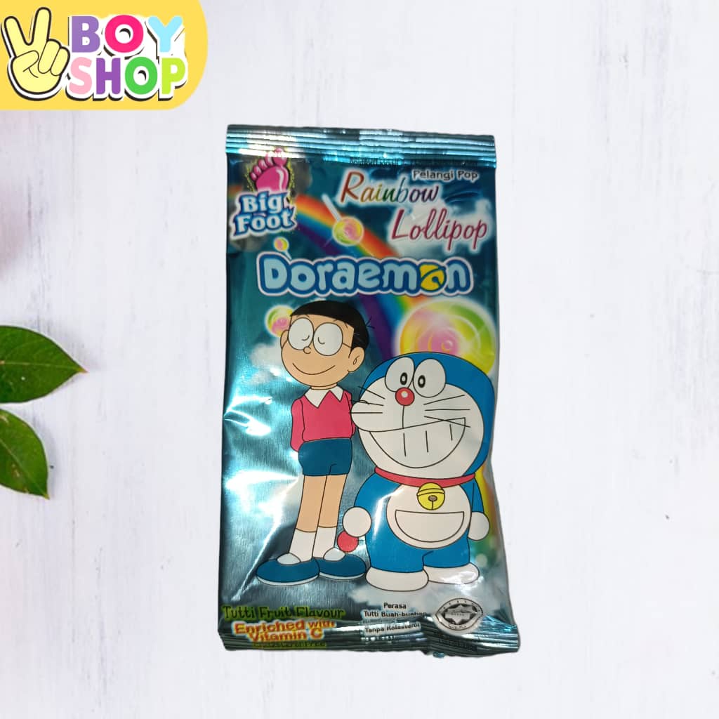 Big Foot Doraemon Rainbow Lollipop 10g /Natural Pop With Multi Vitamins ...