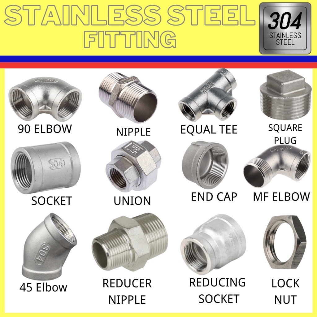 ANT MASTER SUS 304 STAINLESS STEEL FITTING ELBOW SOCKET NIPPLE TEE 32MM ...