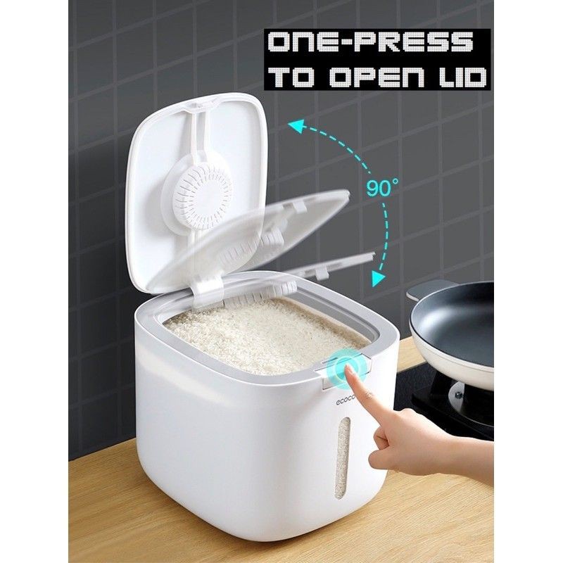 🔥🔥ECOCO Rice Storage Box 10kg Ready Stock Insect-Proof And Moisture ...