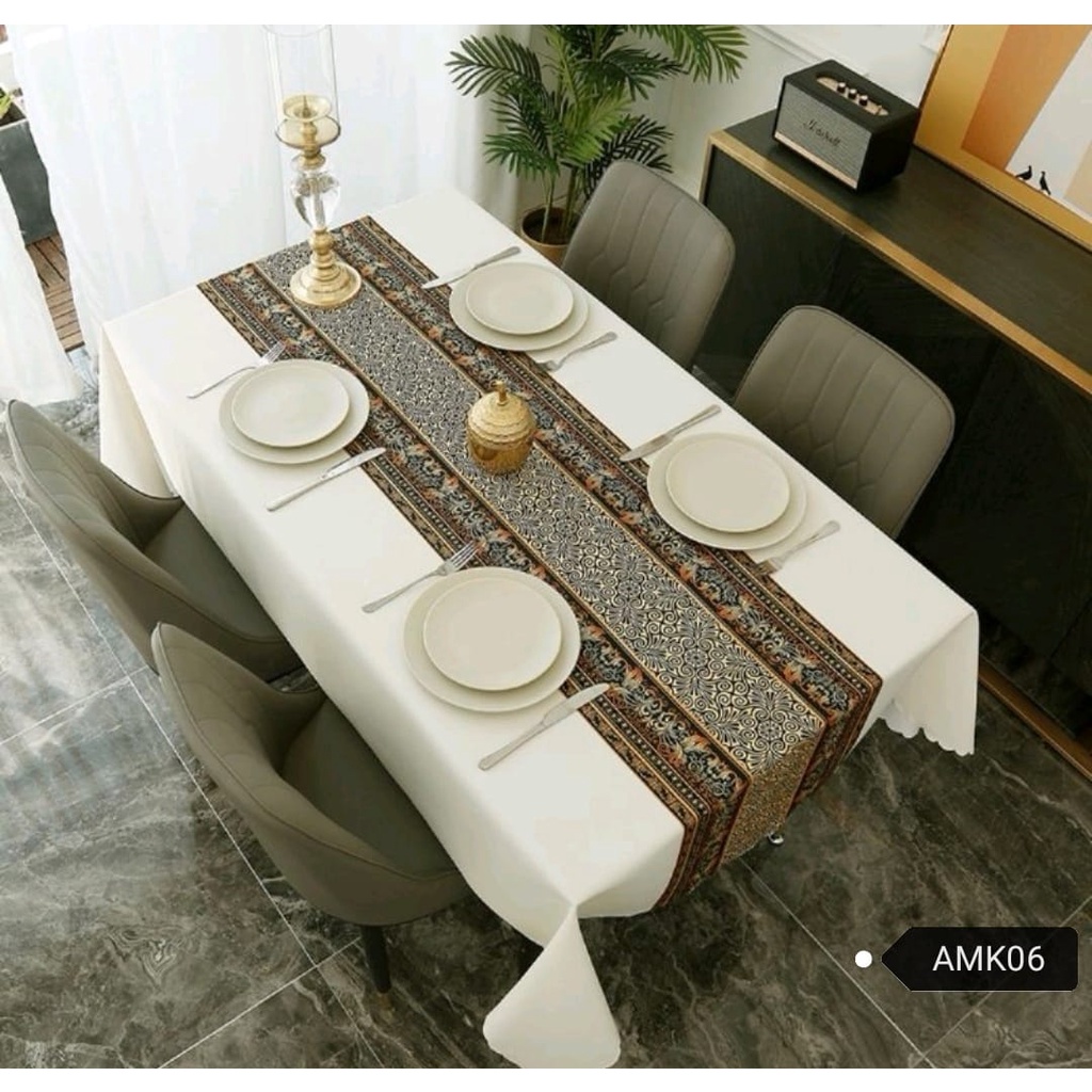 IH+ Alas Lapik Meja Makan Panjang 6 Kerusi / 8 Kerusi. Berlapik Kain ...